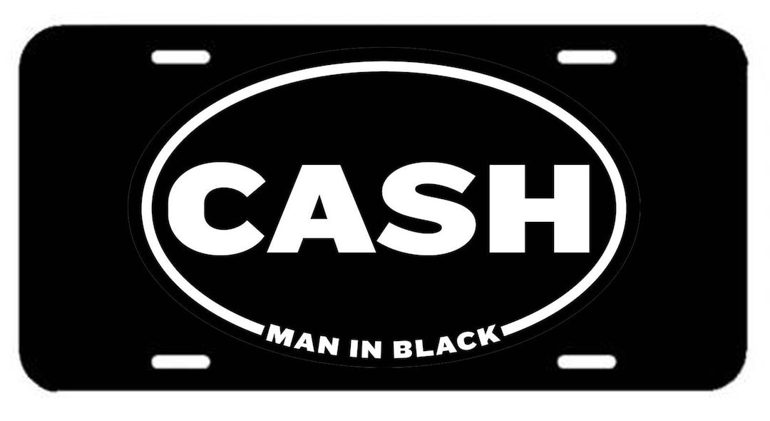 Johnny Cash 'the Man in Black' License Plate/tag - Etsy