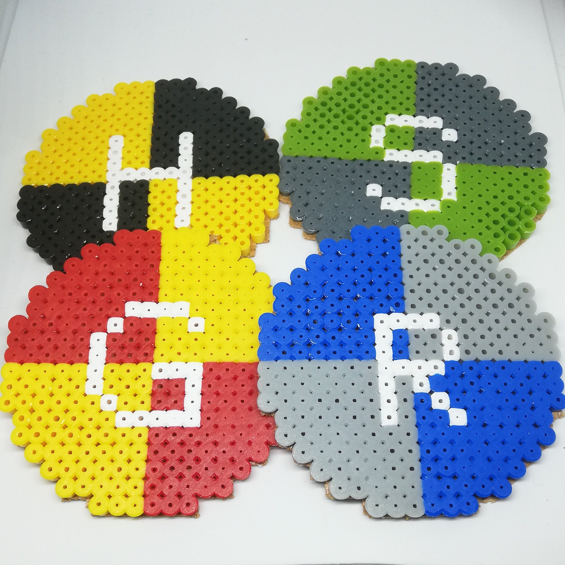 House Colour Hama Bead Coasters Circle - Etsy Australia