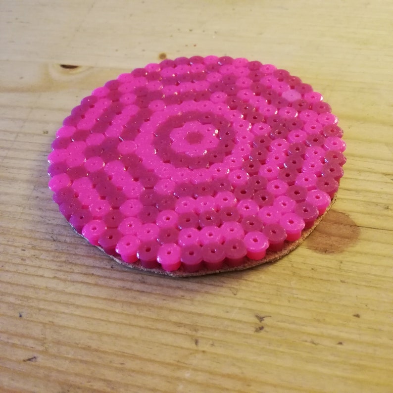 Set of 4 Geometric Colourful Handmade Hama Perler Bead Coasters - Etsy