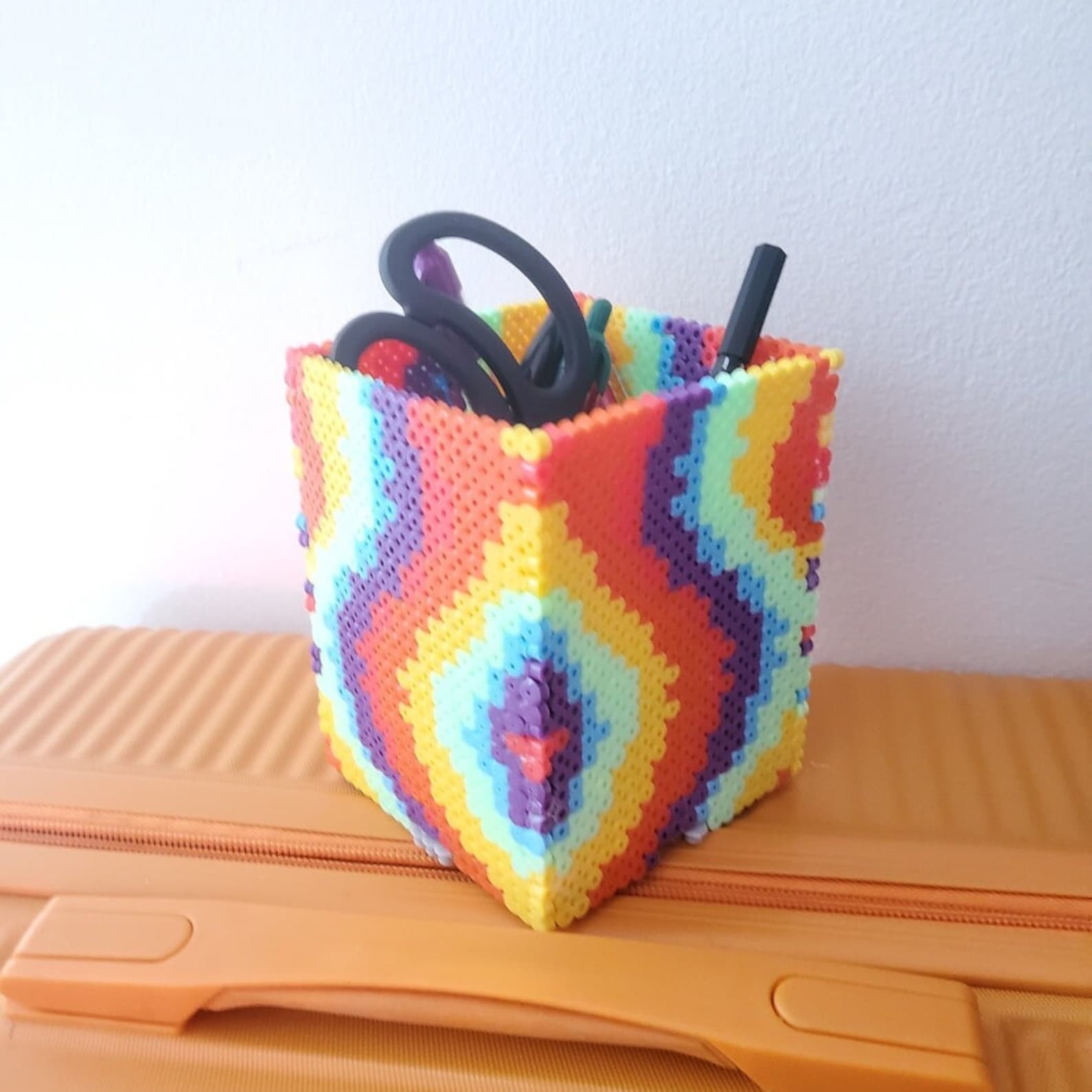 Rainbow Pen Pot - Hamabead - Etsy
