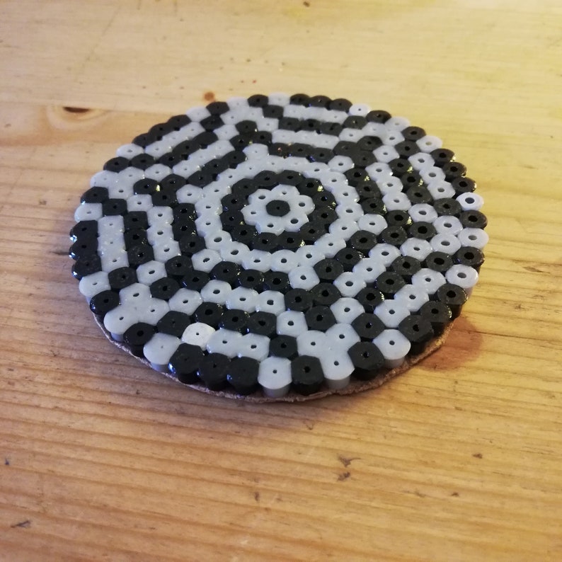 Set of 4 Geometric Colourful Handmade Hama Perler Bead Coasters - Etsy