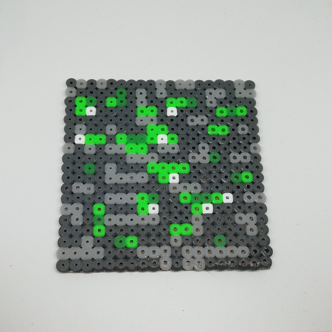 Minecraft Ore Hama Bead Coasters Handmade Perler Beads Gold - Etsy