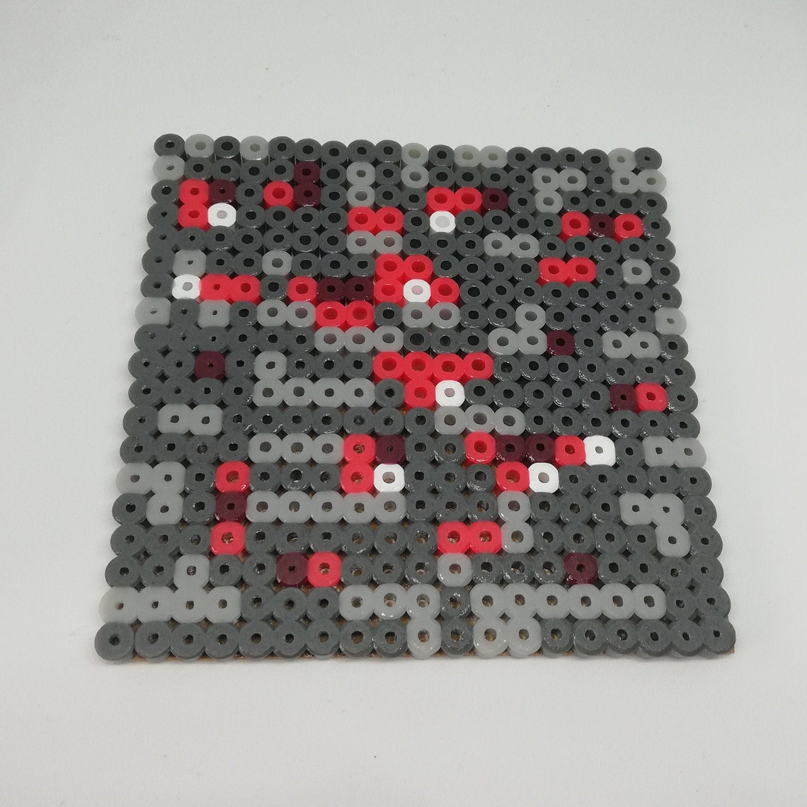 Minecraft Ore Hama Bead Coasters Handmade Perler Beads Gold - Etsy