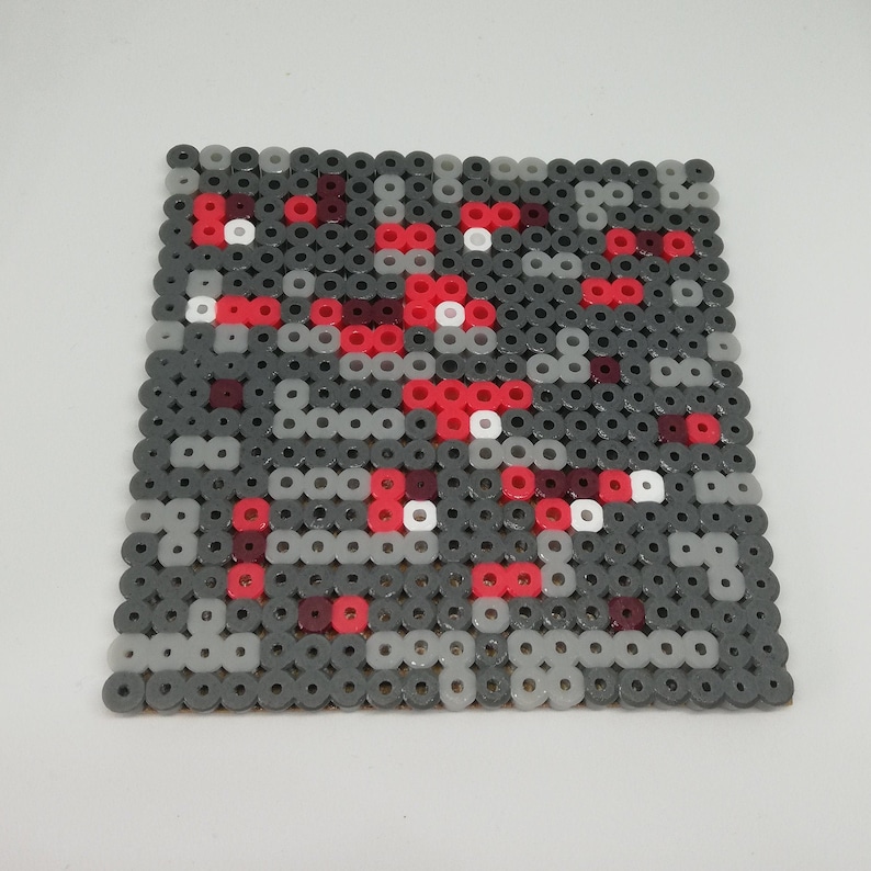 Minecraft Ore Hama Bead Coasters Handmade Perler Beads Gold - Etsy