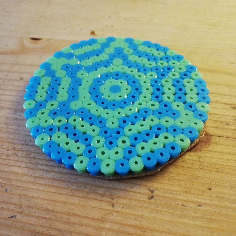 Set of 4 Geometric Colourful Handmade Hama Perler Bead Coasters - Etsy