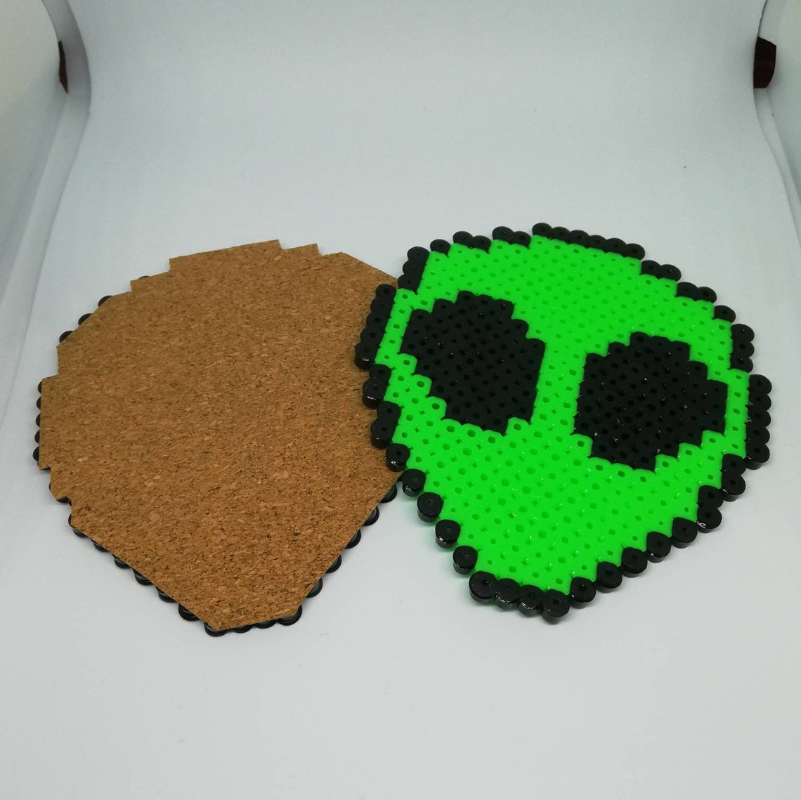 Green Alien Coasters/decal [set of 1-2] Handmade Hama Perler Beads - Etsy