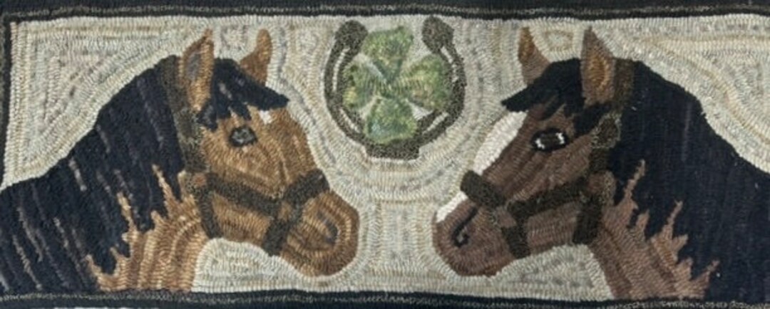 Lucky Ponies Hooked Rug - Etsy