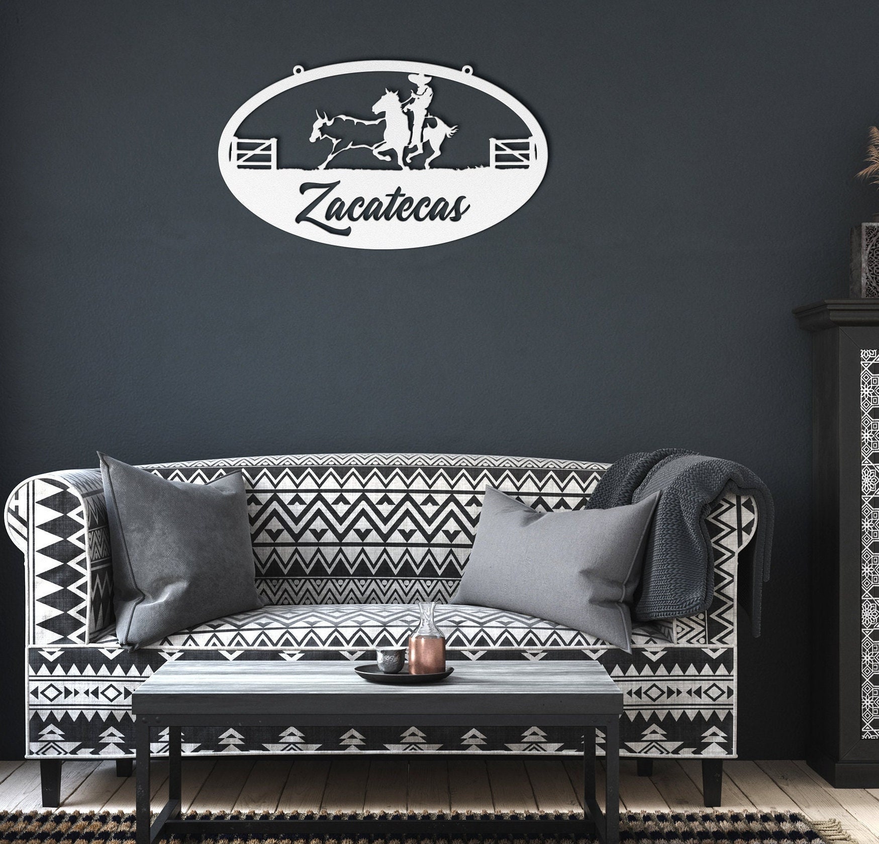 Zacatecas Mexico Coleadero Letrero De Metal Mexican Rodeo - Etsy