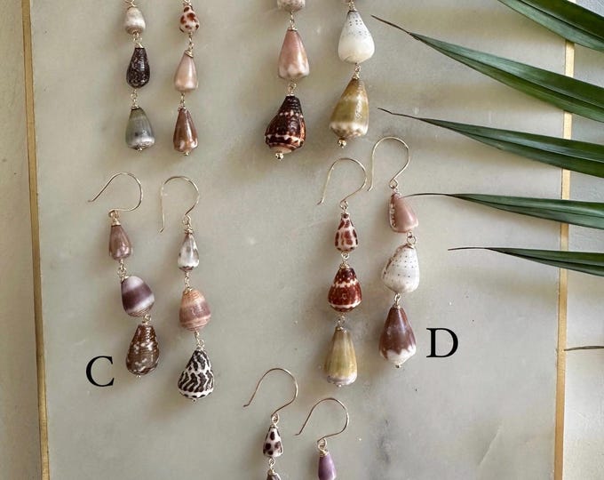 Waterfall Hawaiian Cone Shell Mix Match Earrings - Etsy
