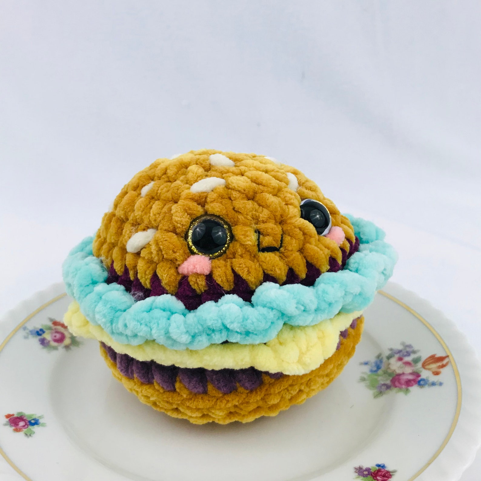 The Happy Hamburger Crochet Pattern - Etsy
