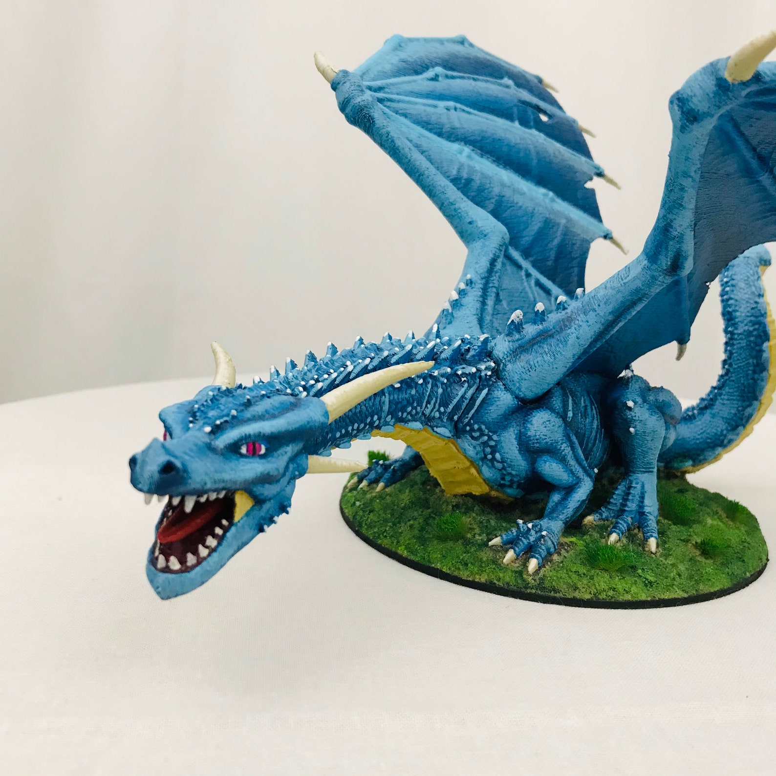 Hand Painted Large Blue Dragon Miniature for Table Top Role | Etsy