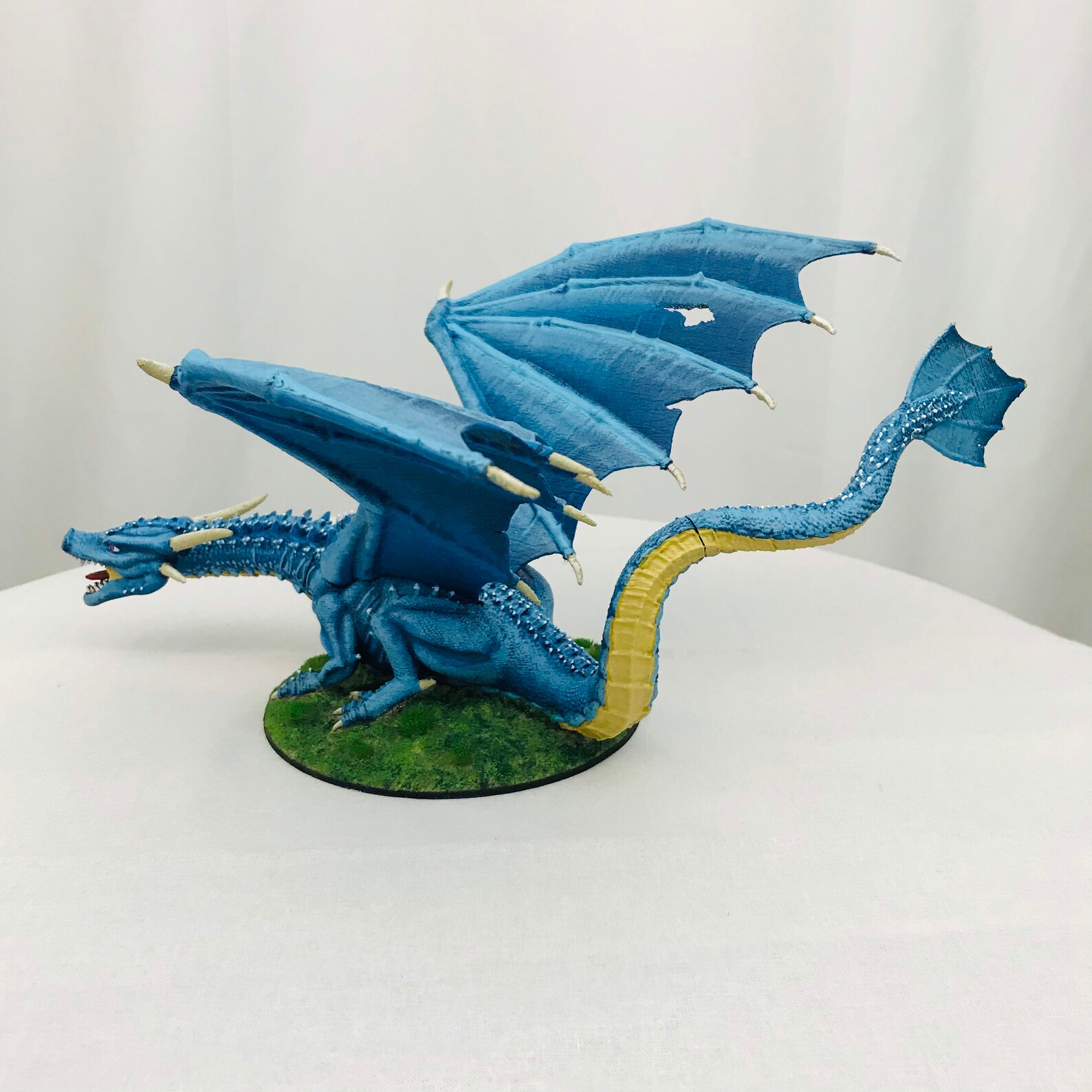 Hand Painted Large Blue Dragon Miniature for Table Top Role | Etsy