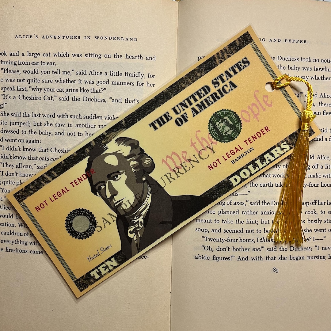 Ten Dollar Bill Oversized Bookmark - Etsy