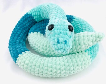 Crochet Snake Plushie Stuffed Animal Reptile Boa Constrictor - Etsy