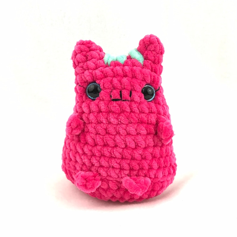 Raspberry Cat Squishmallow Crochet Plushie Amigurumi Kawaii - Etsy New ...