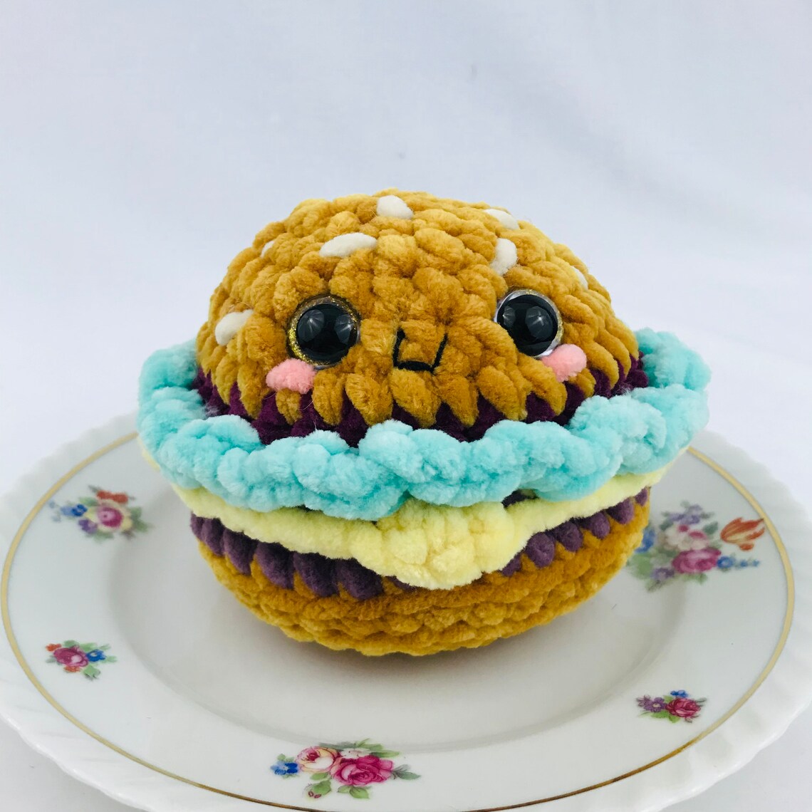 The Happy Hamburger Crochet Pattern - Etsy