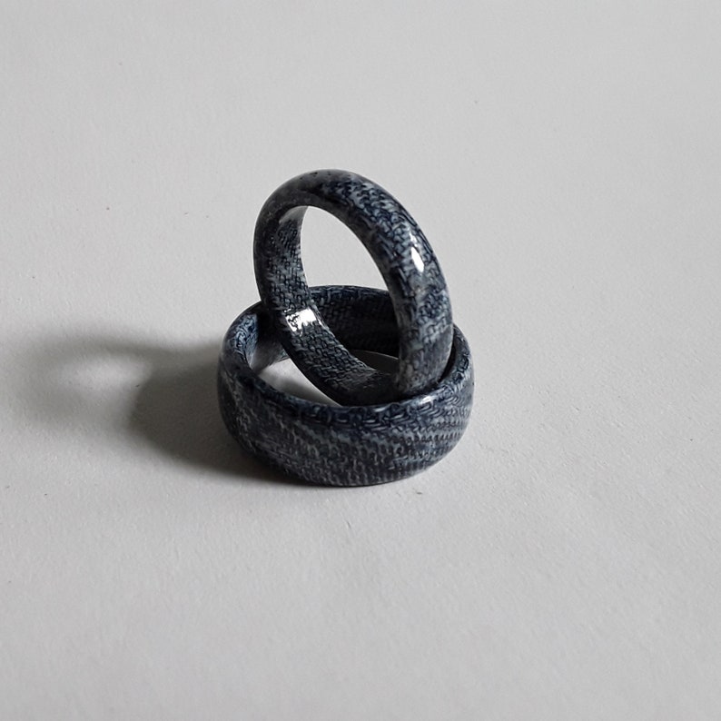 Resin Denim Ring - Etsy