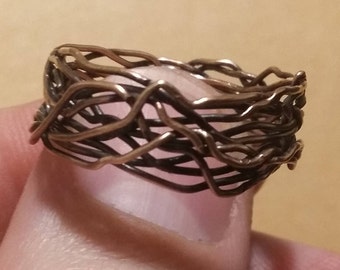 Woven Wire Spiral Ring - Etsy