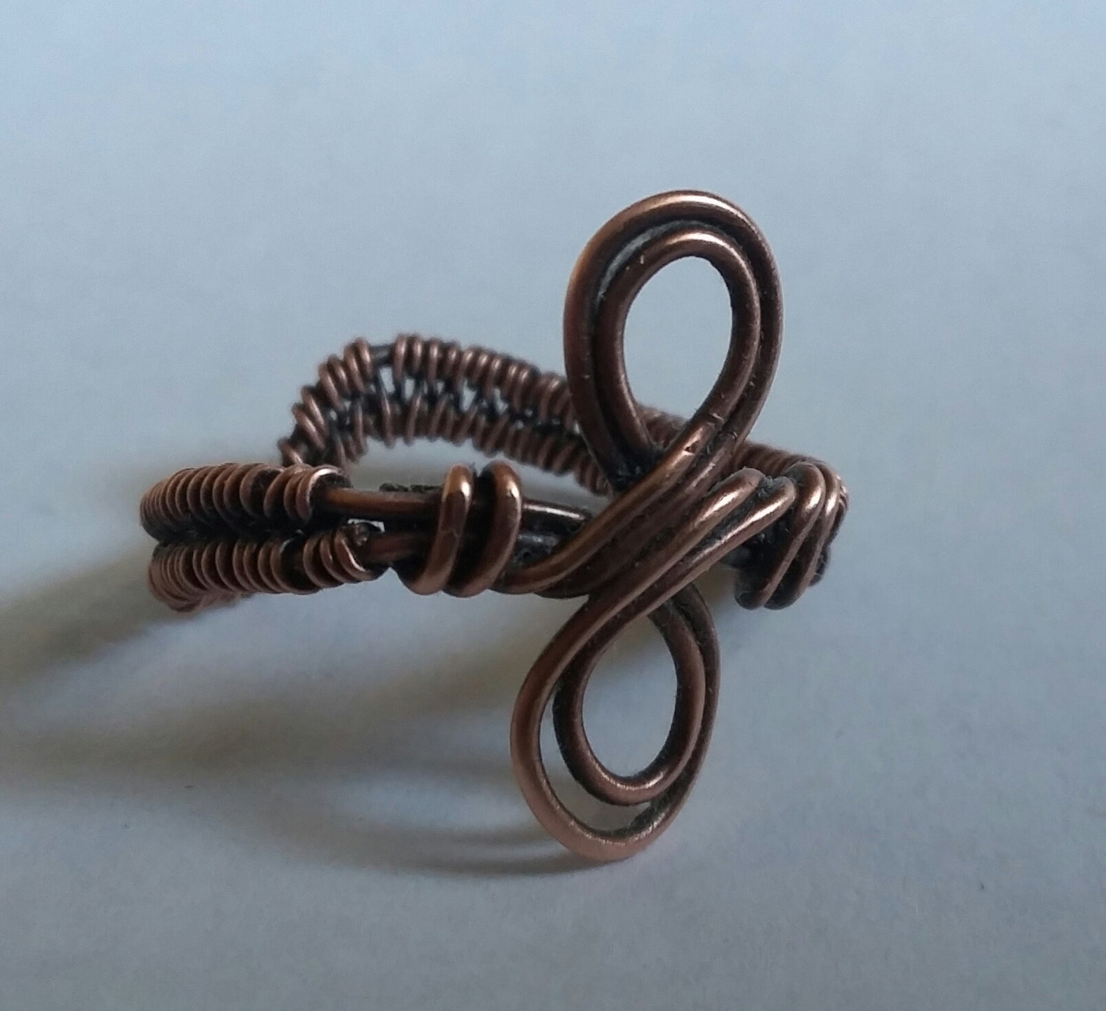 Wire Wrapped Double Infinity Ring - Etsy