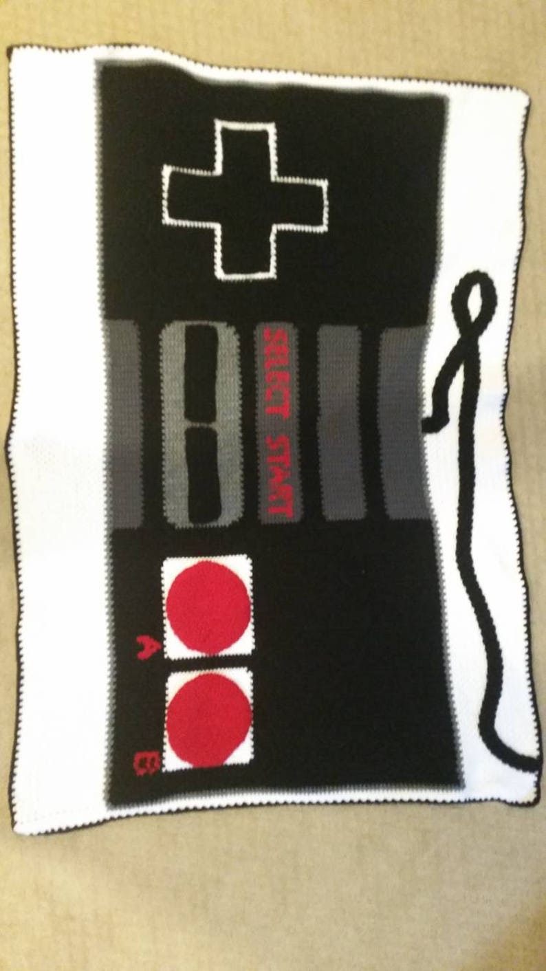 Crochet Nintendo Controller Blanket - Etsy