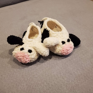 CROCHET PATTERN -- Cow Slippers - Etsy