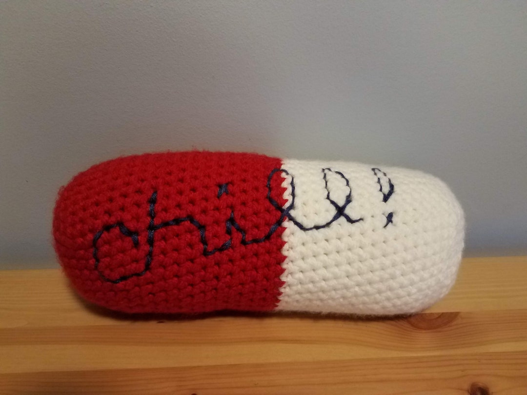 Crochet Chill Pill Stuffed Gag Gift - Etsy