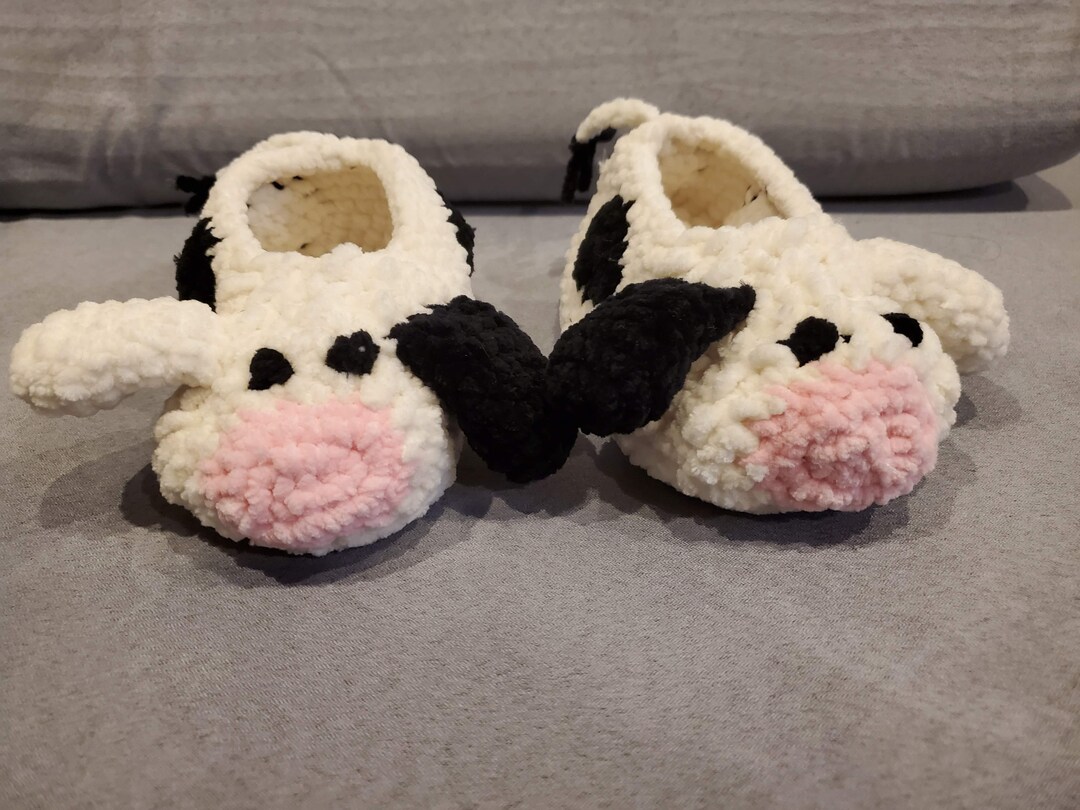 CROCHET PATTERN -- Cow Slippers - Etsy