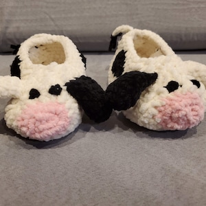 CROCHET PATTERN -- Cow Slippers - Etsy