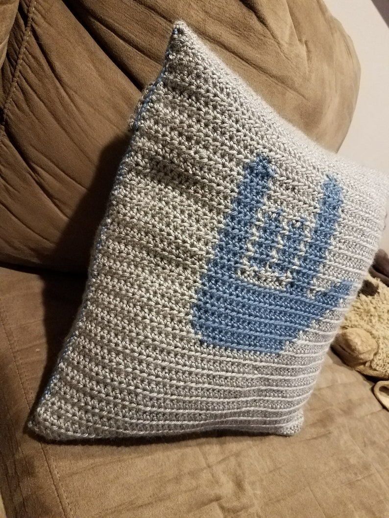 CROCHET PATTERN -- Crochet ASL "i Love You" Pillow Cover - Etsy