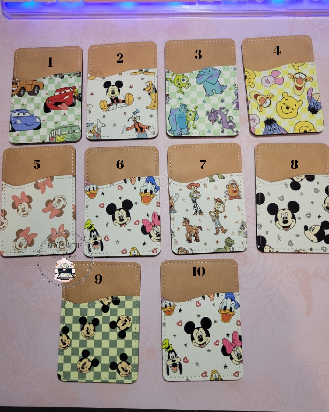 Disney Card Holder, Mickey & Friends, Toys Story, Monsters Inc, Winnie ...