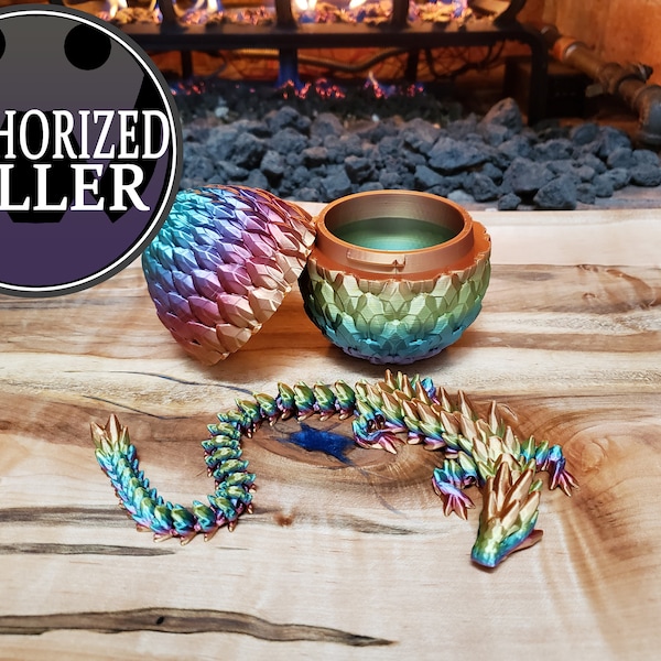 3d Printed Egg With Dragon - Etsy