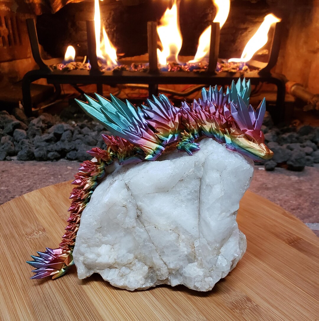 Crystalwing Dragon - 10.5 Inches - Full Movable Wings - 3D Printed ...