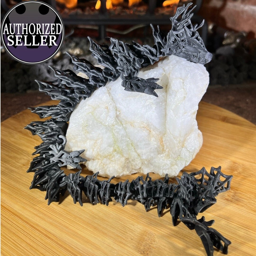 15 Inch wicked-webbed Dragon A Spooky Fidget Toy 3D Printed Articulated ...