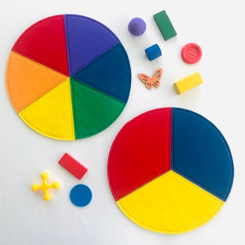 Felt 16-color Wheel Rainbow Colors Matching Color Sorting - Etsy