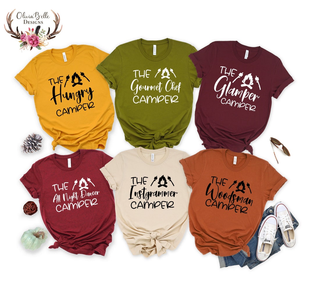 Group Camping Shirts, Personalized Family Camping Crew Tees, Funny ...