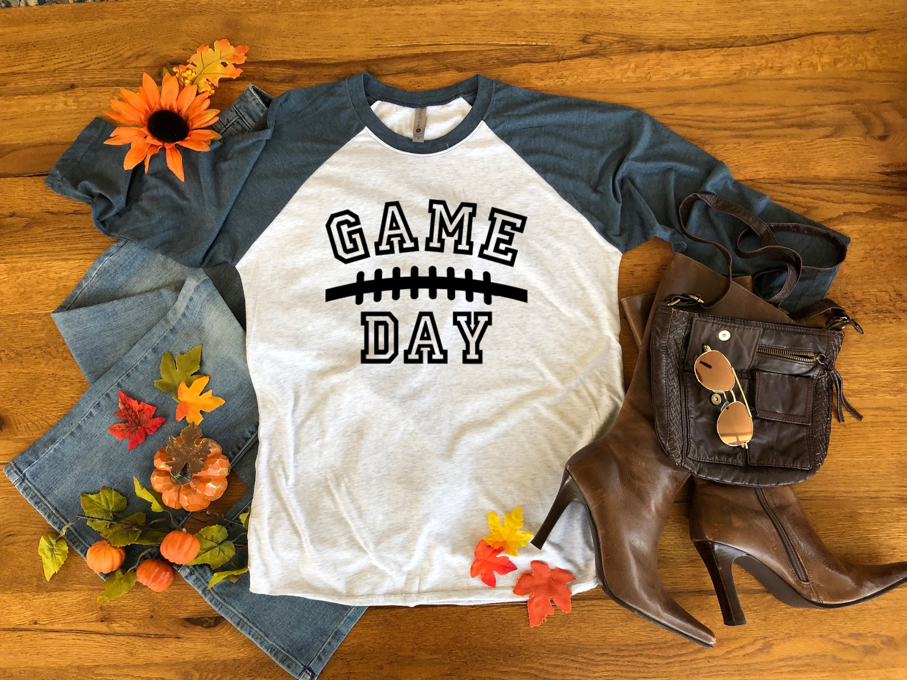 Football Raglan - Etsy Football Raglan - Etsy