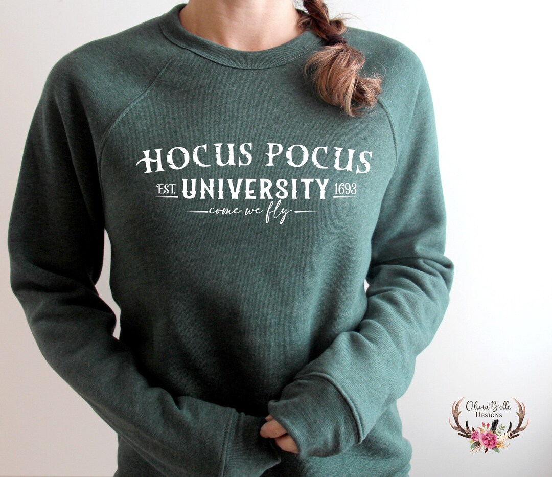 Bella Canvas Hocus Pocus University Sweatshirt – Halloween Crewneck ...