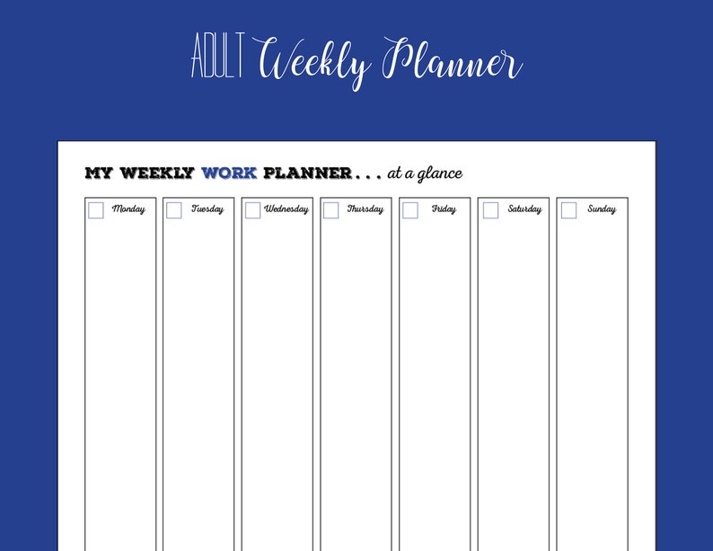 Weekly Planner - Etsy