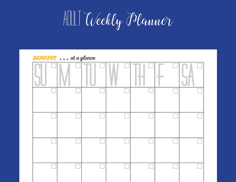 Weekly Planner - Etsy