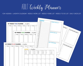 Daily Routine Habit Tracker Weekly Planner - Etsy