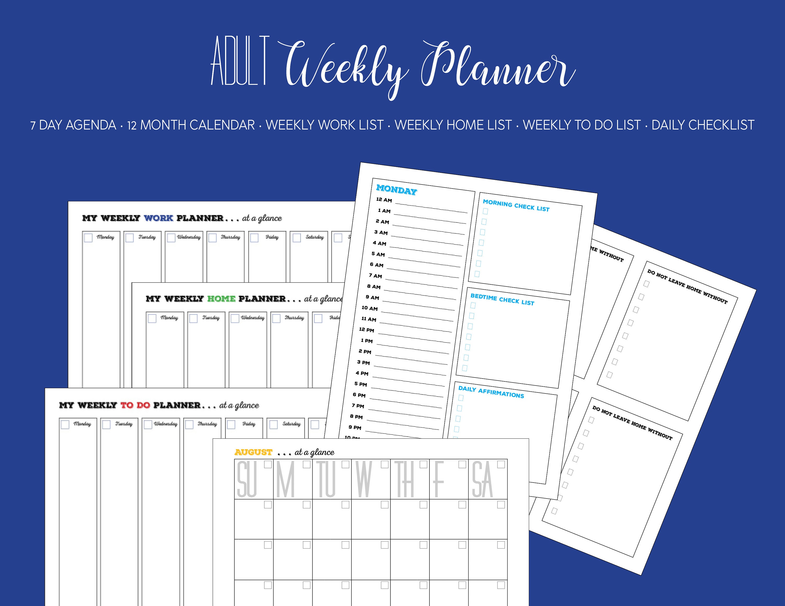 Weekly Planner - Etsy