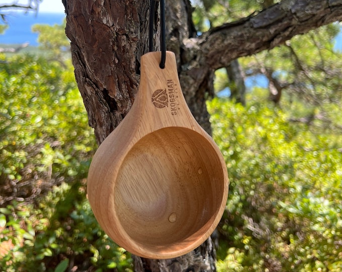 Handcrafted Kuksa, Camping Hiking Mug, 100%hardwood, Wooden Cup, Large ...
