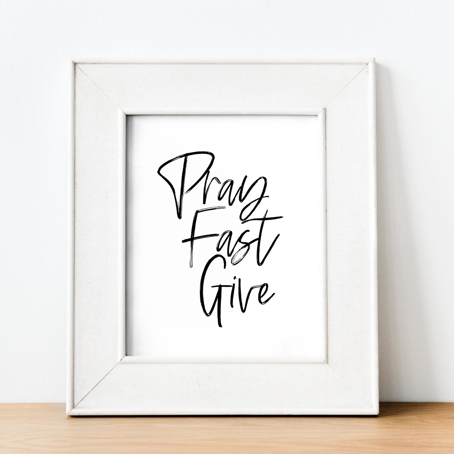 Pray Fast Give Lent Printable Lenten Pillars Lenten - Etsy
