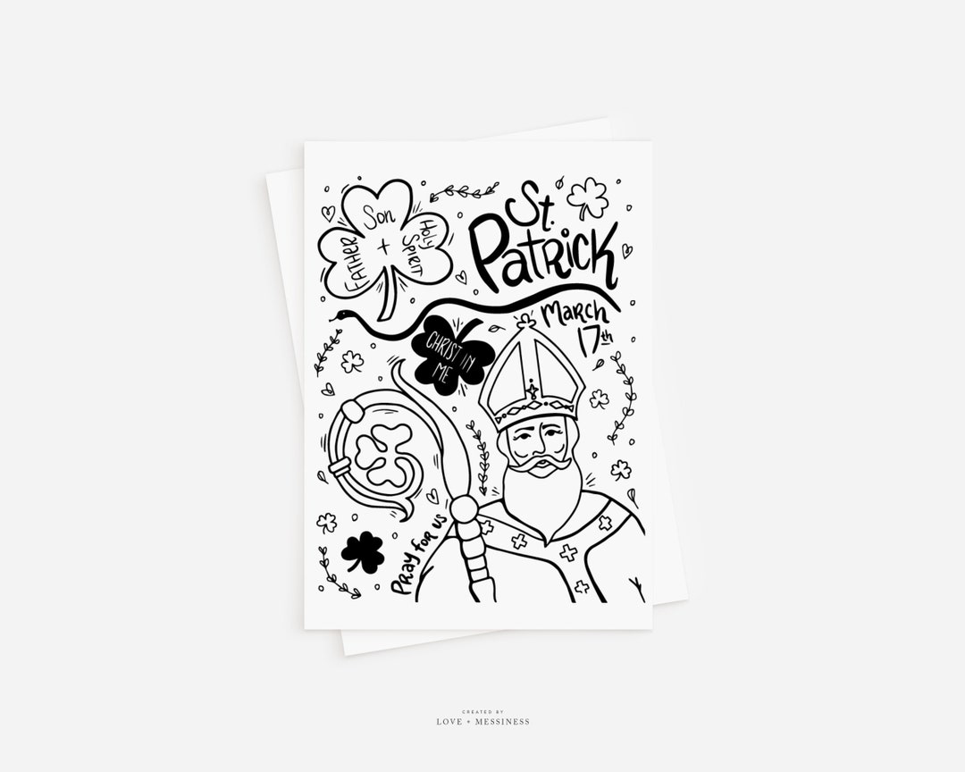 Catholic Coloring Page --st. Patrick Catholic Kids Coloring Page ...