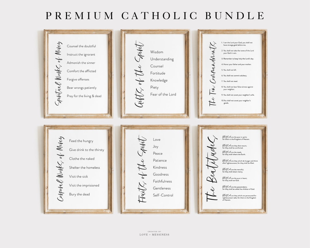 Catholic Faith Print BUNDLE - Catholic Home Wall Decor, Catholic ...