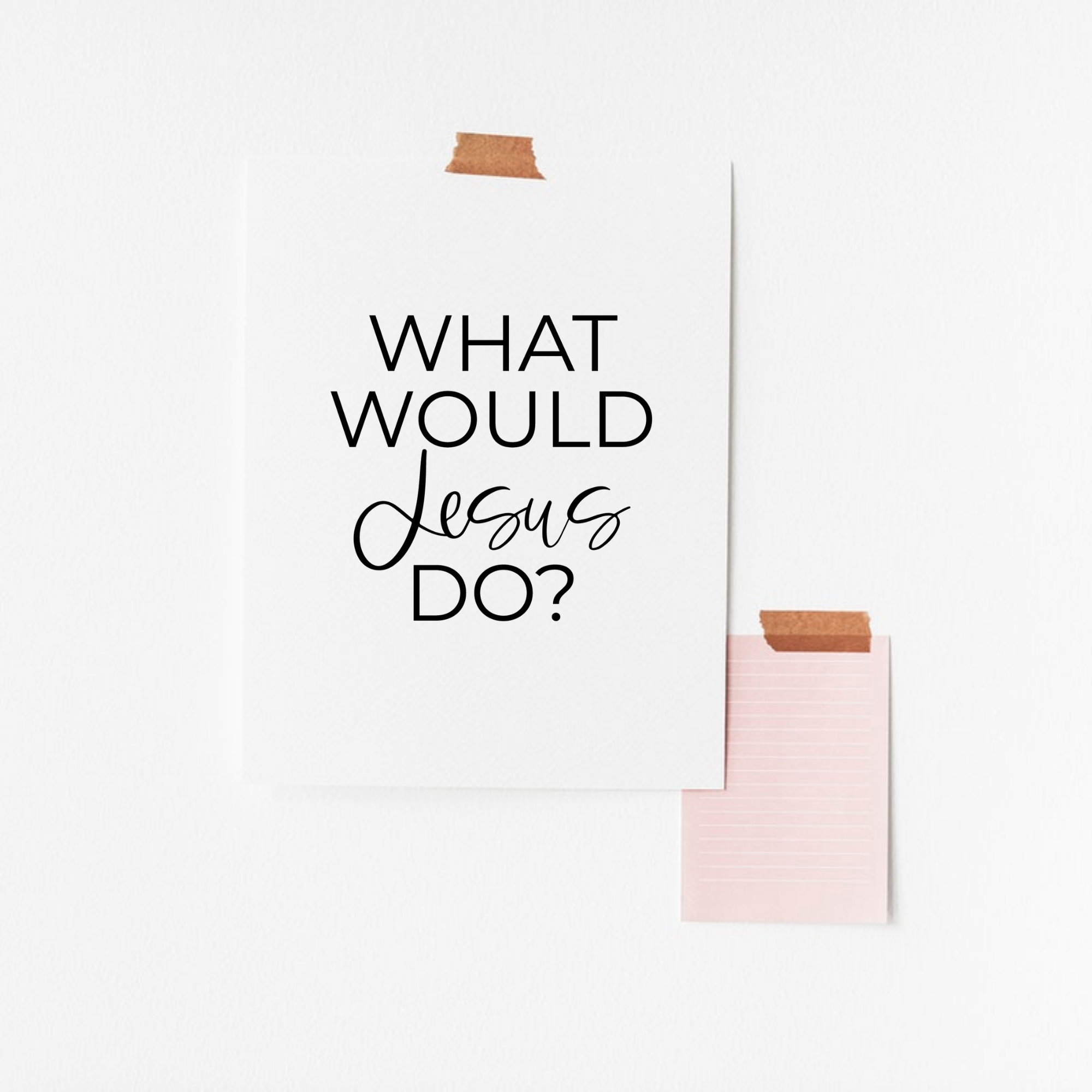 What Would Jesus Do? Printable Wall Art -- WWJD Christian Art Print ...