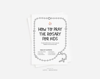 How to Pray the Rosary Catholic Printable Prayer Packet PDF Beginner ...