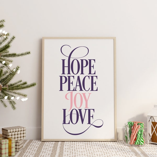 Peace Joy Love - Etsy
