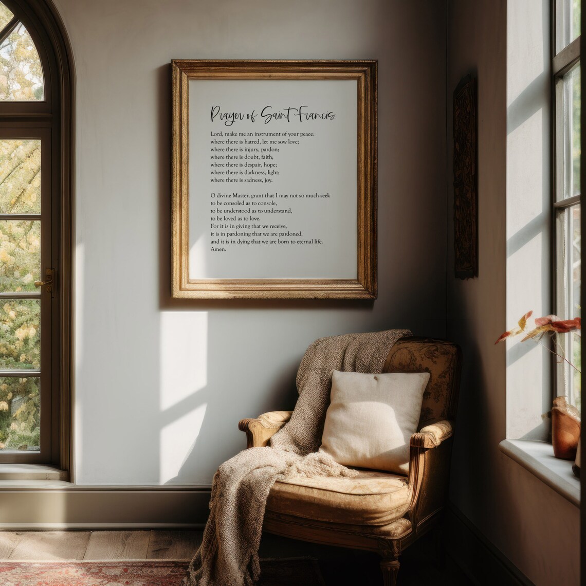 St. Francis of Assisi Prayer Print -- Prayer of St. Francis Printable ...