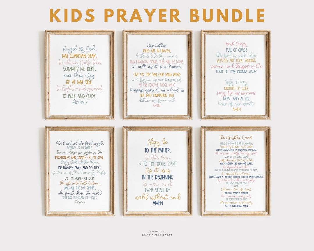 Catholic Kids Prayer BUNDLE - Catholic Kids Prayers Printables ...